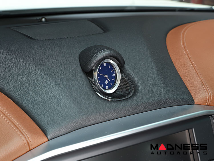 Maserati Ghibli Dashboard Clock Base Trim - Carbon Fiber - Feroce ...