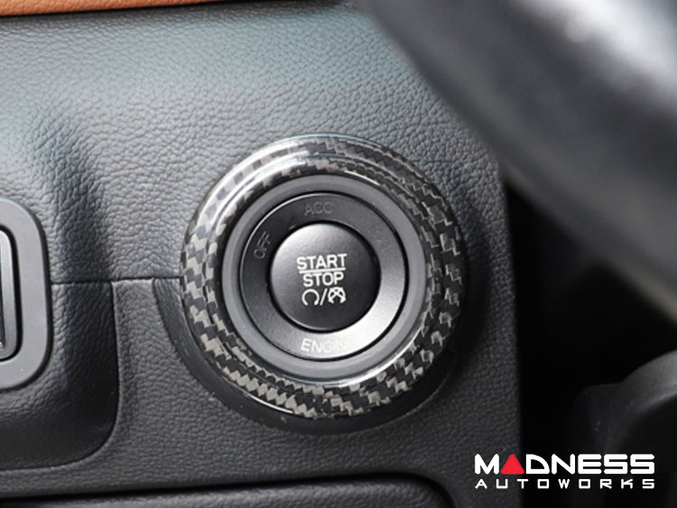 Maserati Ghibli Start Stop Button Trim Cover - Carbon Fiber - Feroce ...